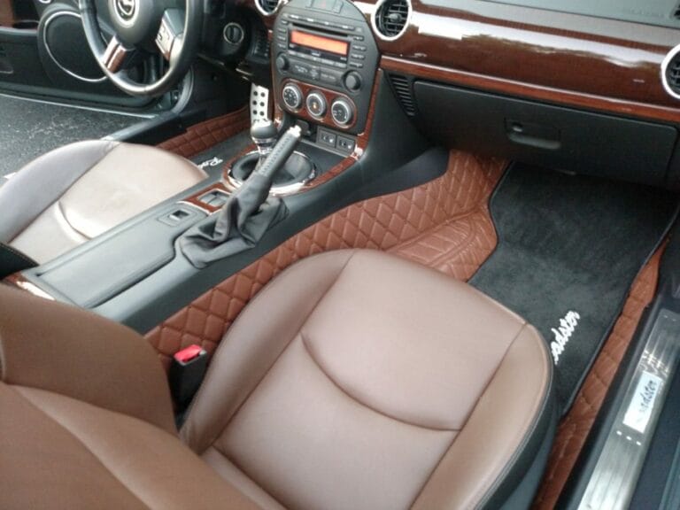 CarbonMiata Quilted Floor Mats for NC (Premade material, Set of 2 ...