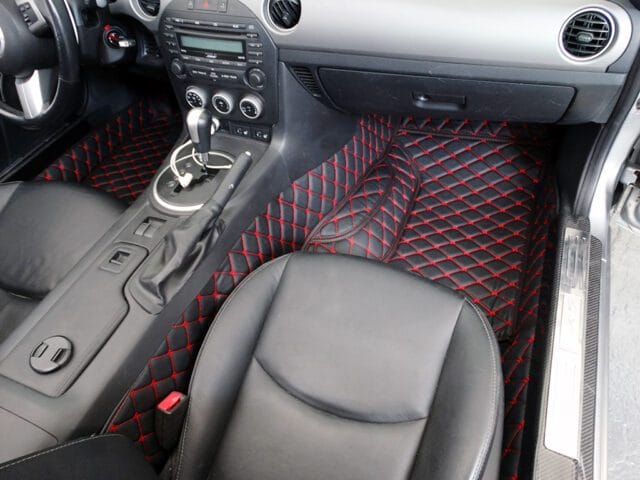 CarbonMiata Quilted Floor Mats for NC (Premade material, Set of 2 ...