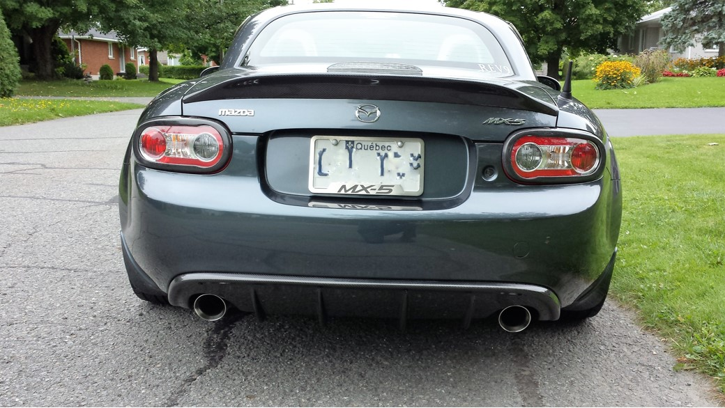 CarbonMiata Rear Diffuser (OEM Exhaust) for NC | Mazda Miata MX-5 ...
