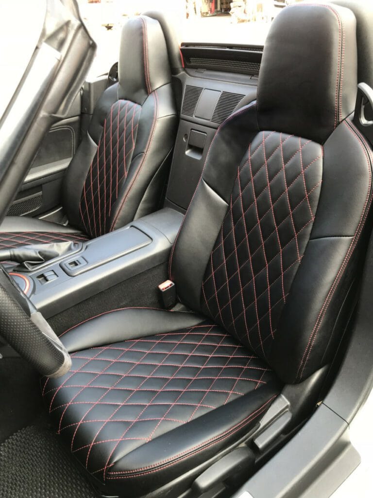 CarbonMiata Quilted Seat Covers (Diamond Stitching) for NC Mazda Miata ...