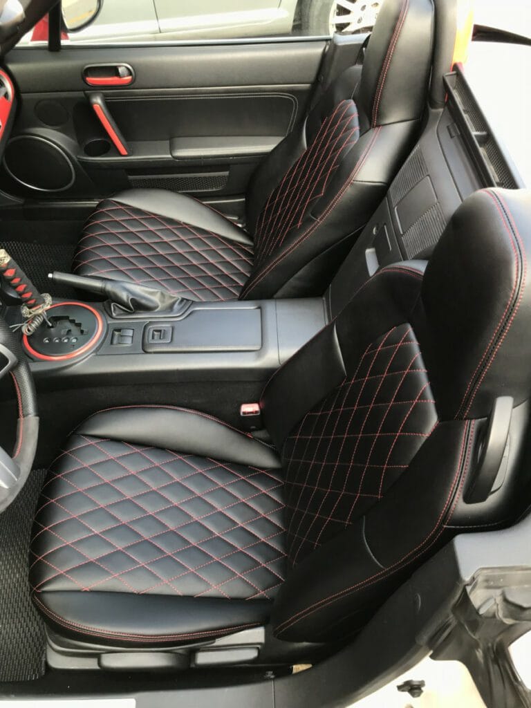 CarbonMiata Quilted Seat Covers (Diamond Stitching) for NC Mazda Miata ...