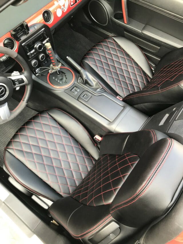 CarbonMiata Quilted Seat Covers (Diamond Stitching) for NC Mazda Miata ...