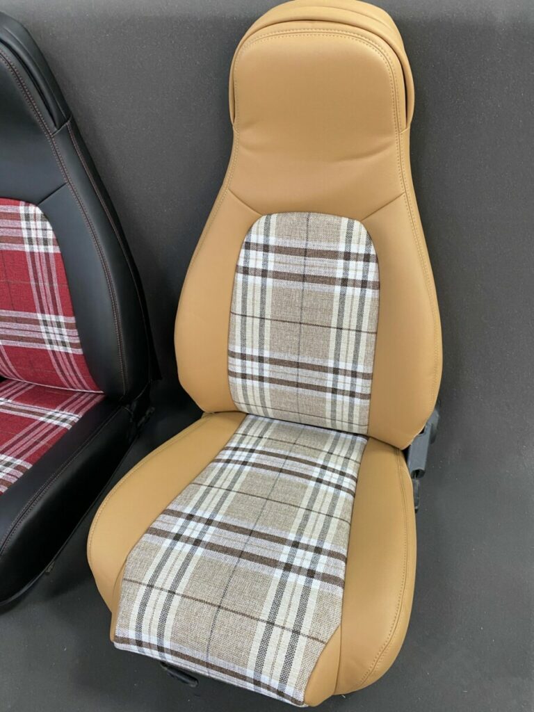 Tartan Plaid Seat Covers for Miata NA - Classic Racing Style
