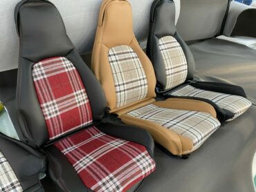Tartan Plaid Seat Covers for Miata NA - Classic Racing Style