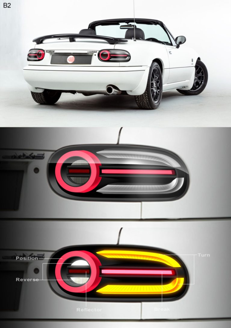 Miata MX-5 NA Sequential LED Tail Lights Plug-and-Play Upgrade